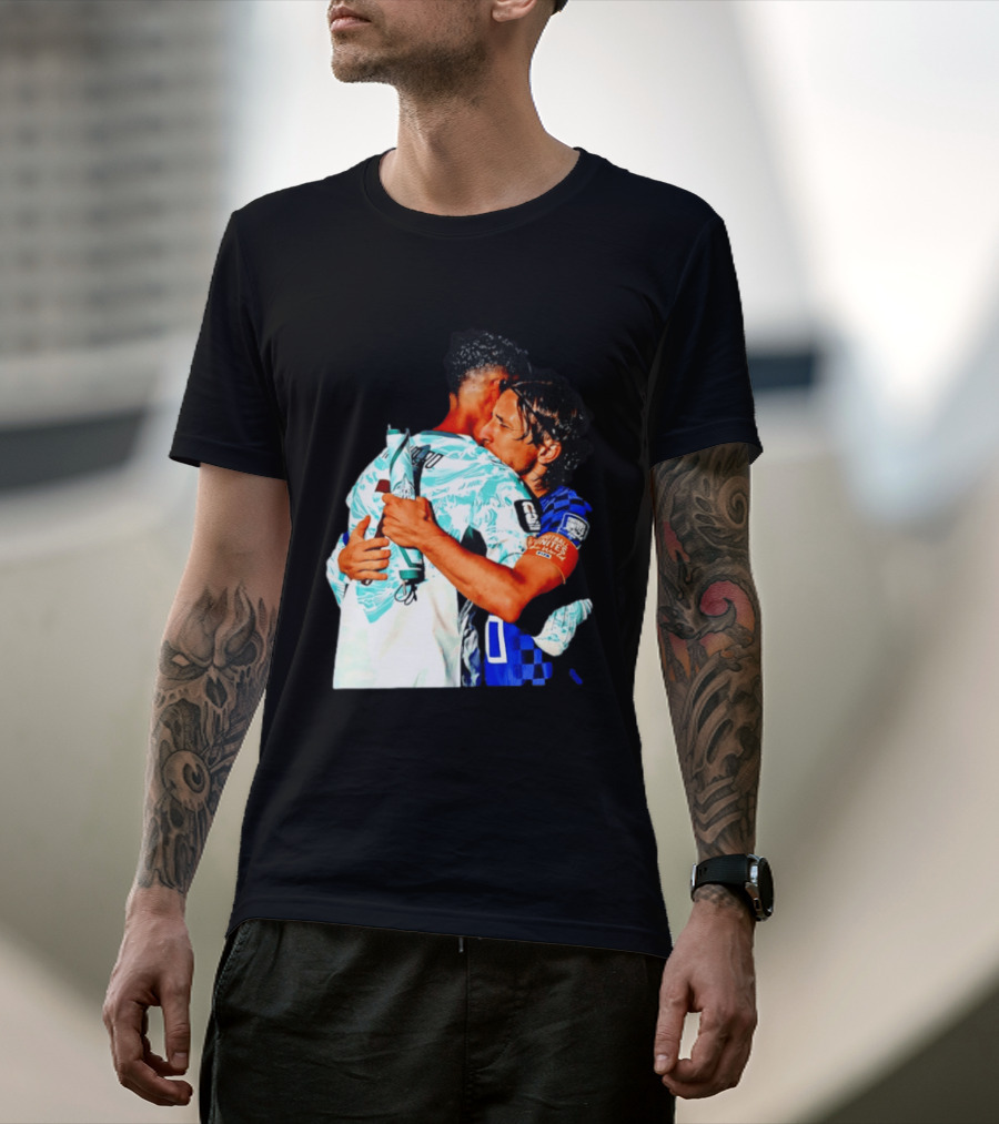 Modric Ronaldo Embrace Croatia Portugal Football Unity T-Shirt