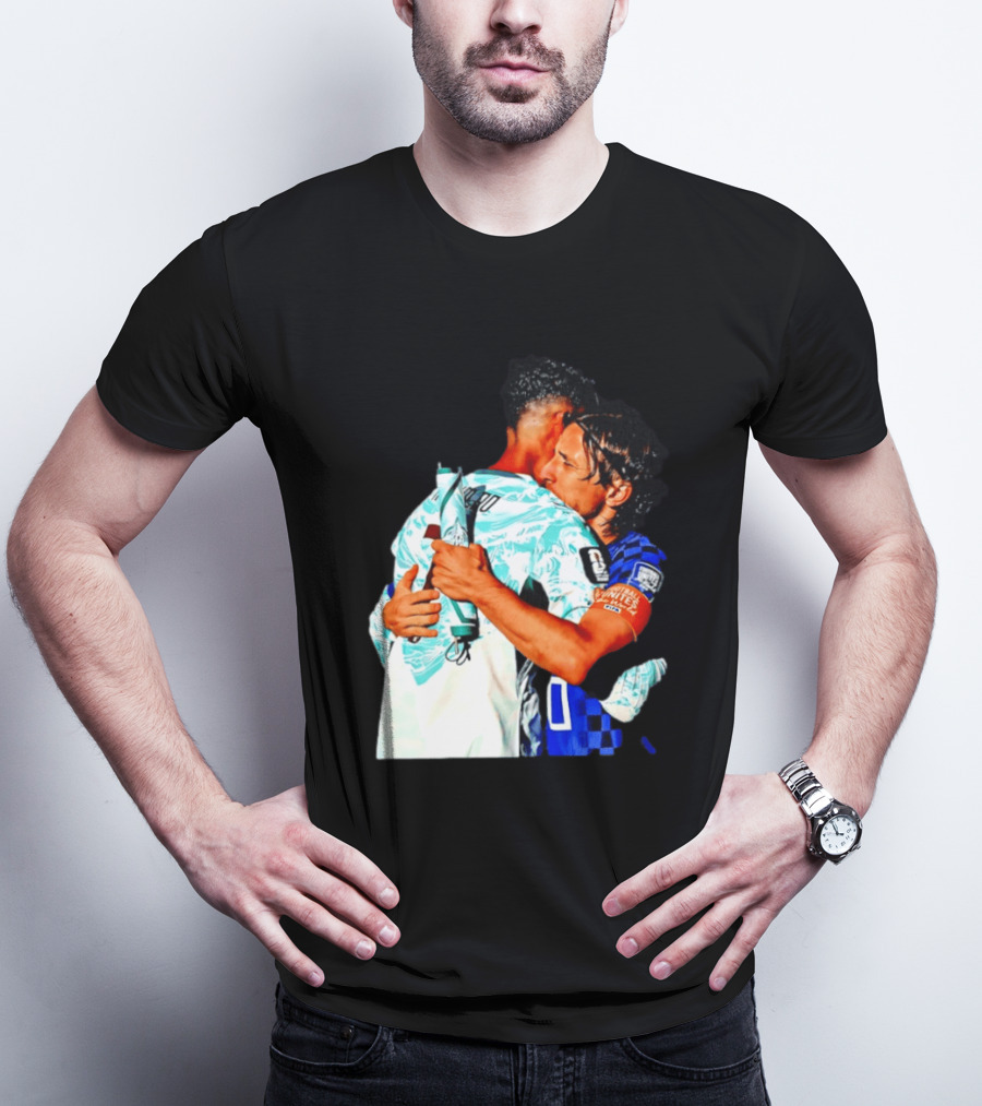 Modric Ronaldo Embrace Croatia Portugal Football Unity T-Shirt