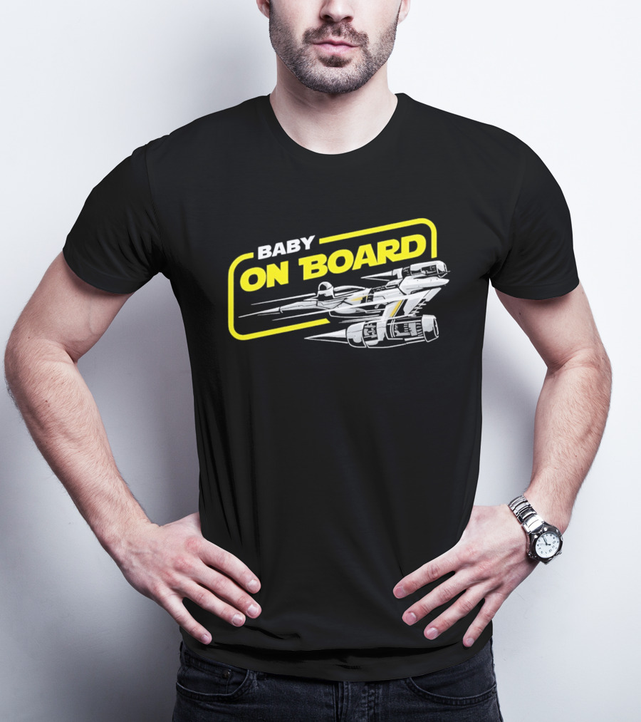 Star Wars Baby On Board X Wing Spaceship T-Shirt