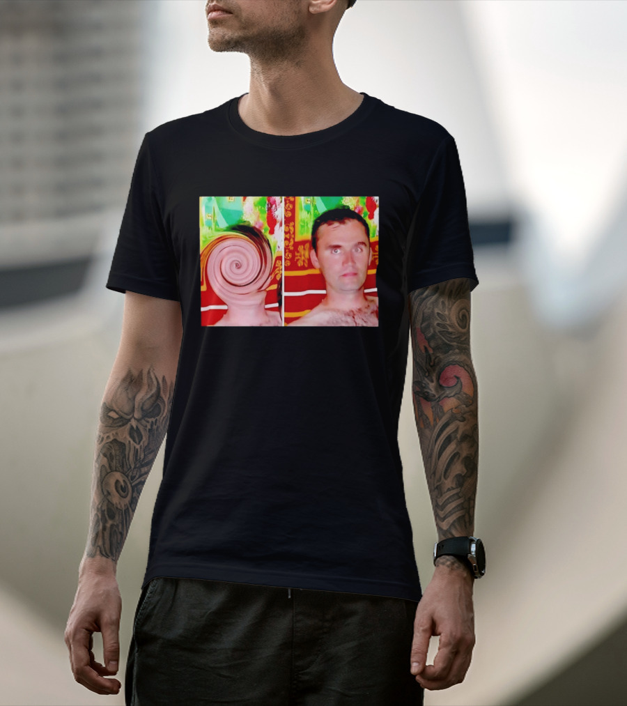 Swirly Kirk Christopher Paul Neil Optical Illusion Face T-Shirt