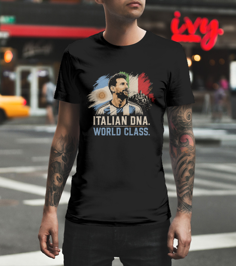 Italian DNA World Class Argentina Flag Soccer Player T-Shirt