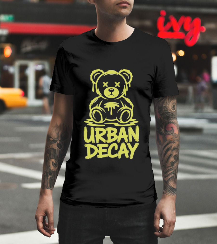 Teddy Bear Urban Decay Dripping Graffiti T-Shirt