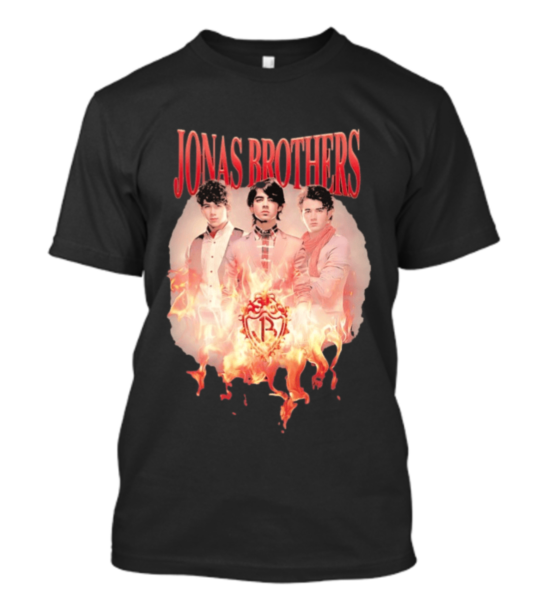 Jonas Brothers Fire Flame Trio Band Photography T-Shirt