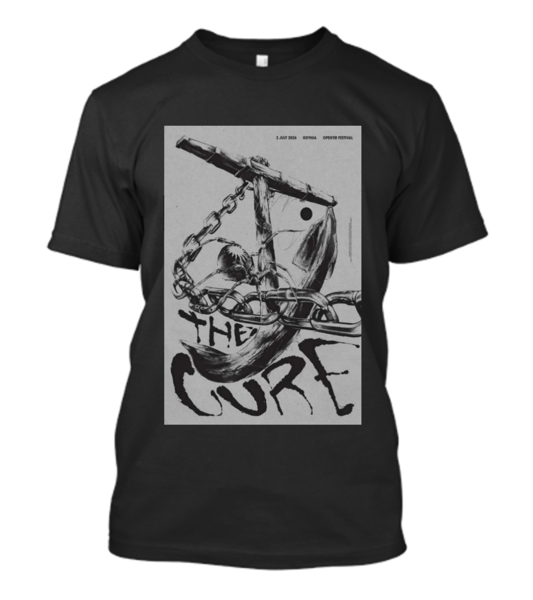 The Cure 3 July 2026 Gdynia Opener Festival Chains T-Shirt