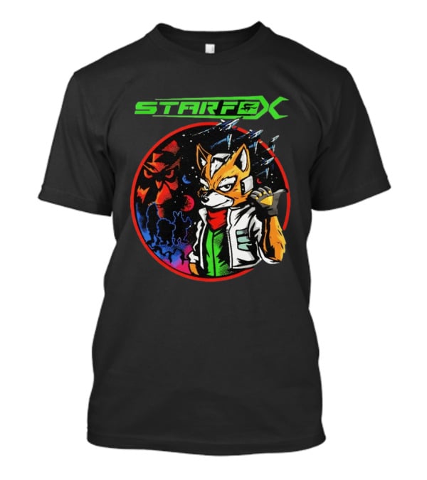 Star Fox Fox McCloud Retro Space Adventure T-Shirt