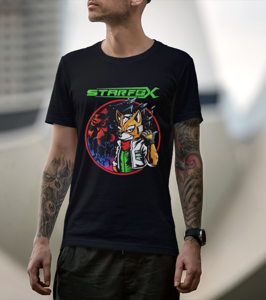 Star Fox Fox McCloud Retro Space Adventure T-Shirt