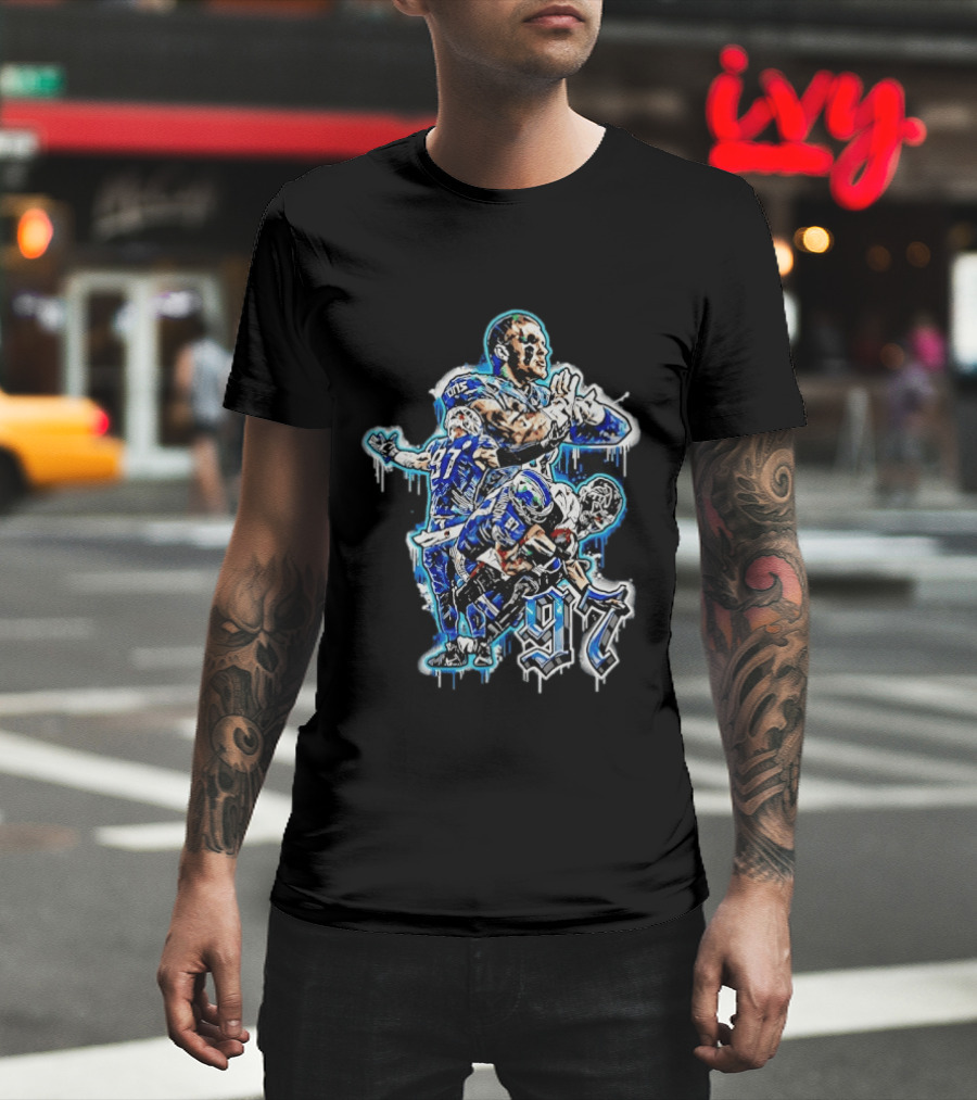Aidan Hutchinson Detroit Lions 97 Defensive Highlights T-Shirt