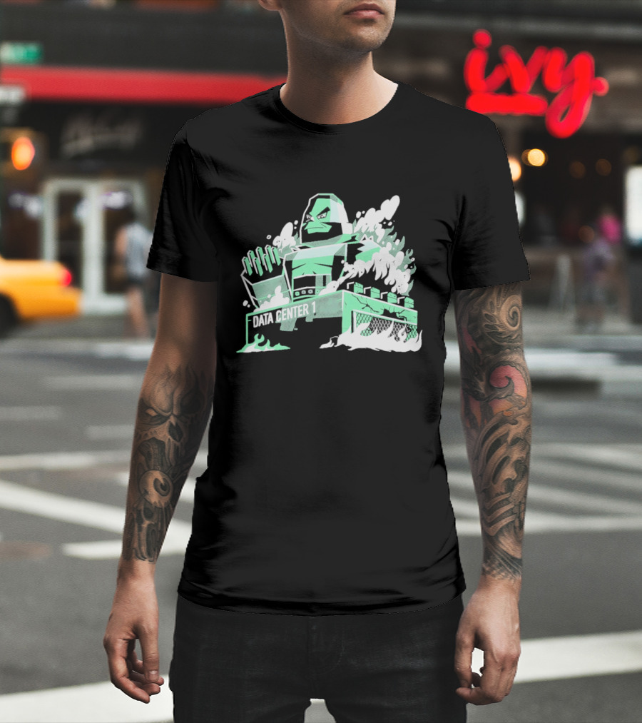 Data Center 1 Final Fantasy Avalanche AI Block Robot T-Shirt