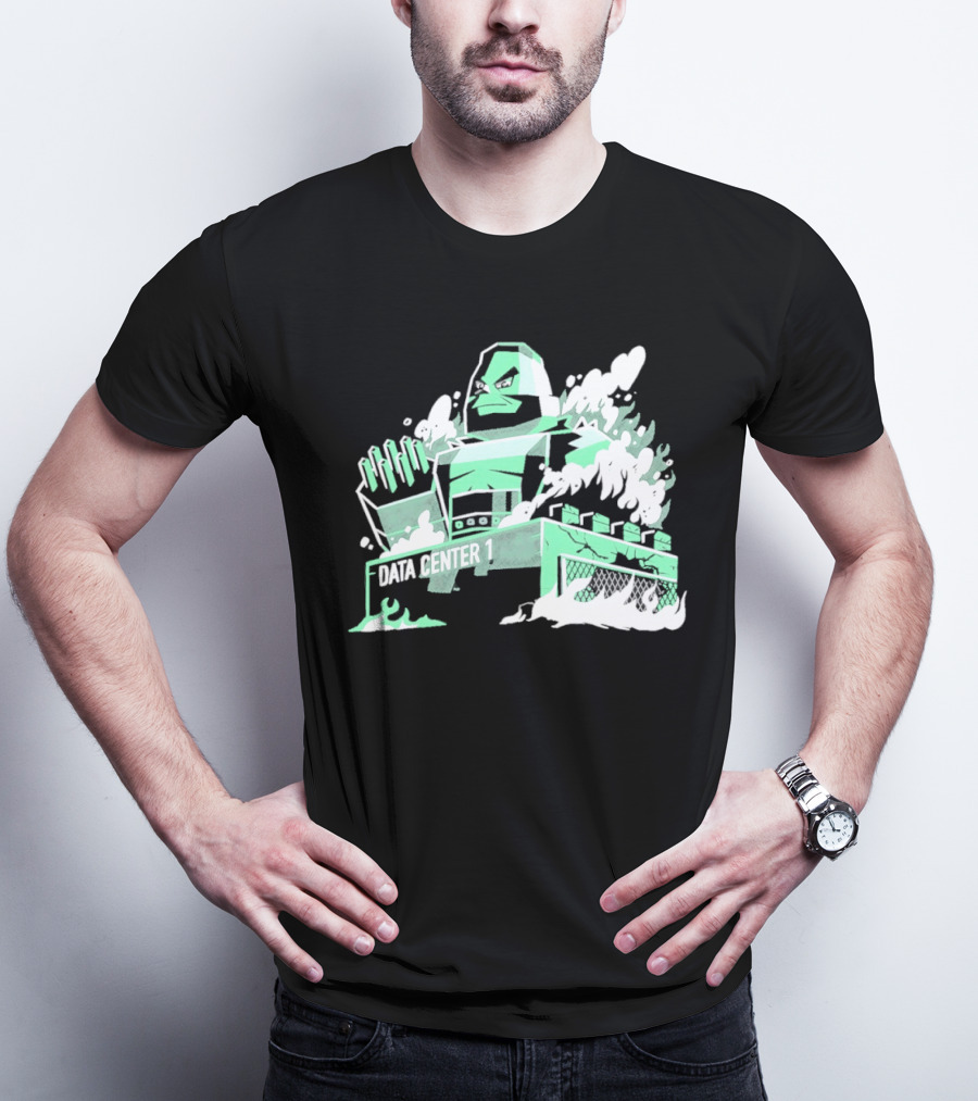 Data Center 1 Final Fantasy Avalanche AI Block Robot T-Shirt