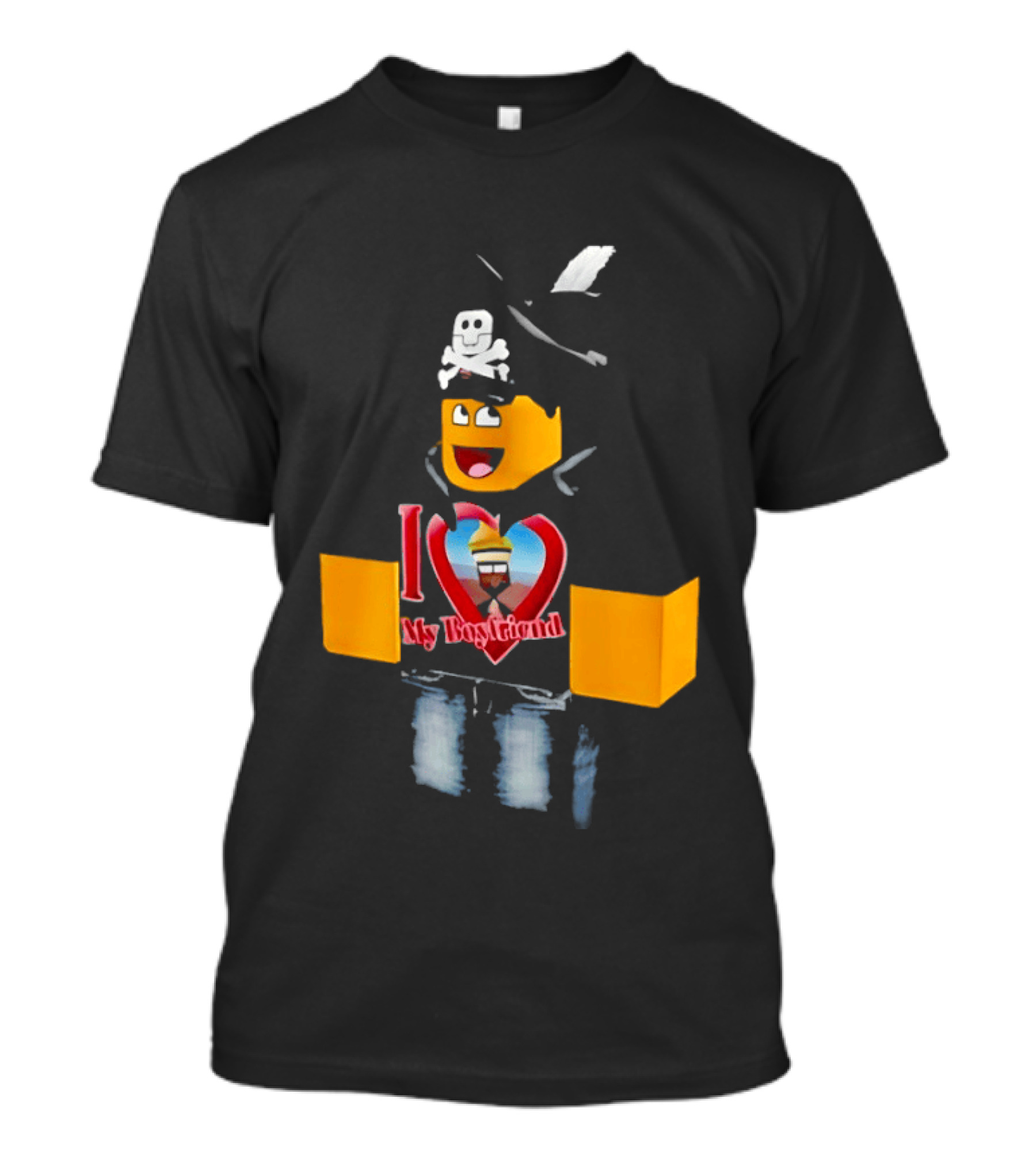 Roblox I Love My Boyfriend Heart Avatar T-Shirt