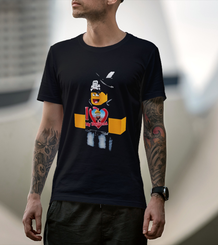 Roblox I Love My Boyfriend Heart Avatar T-Shirt