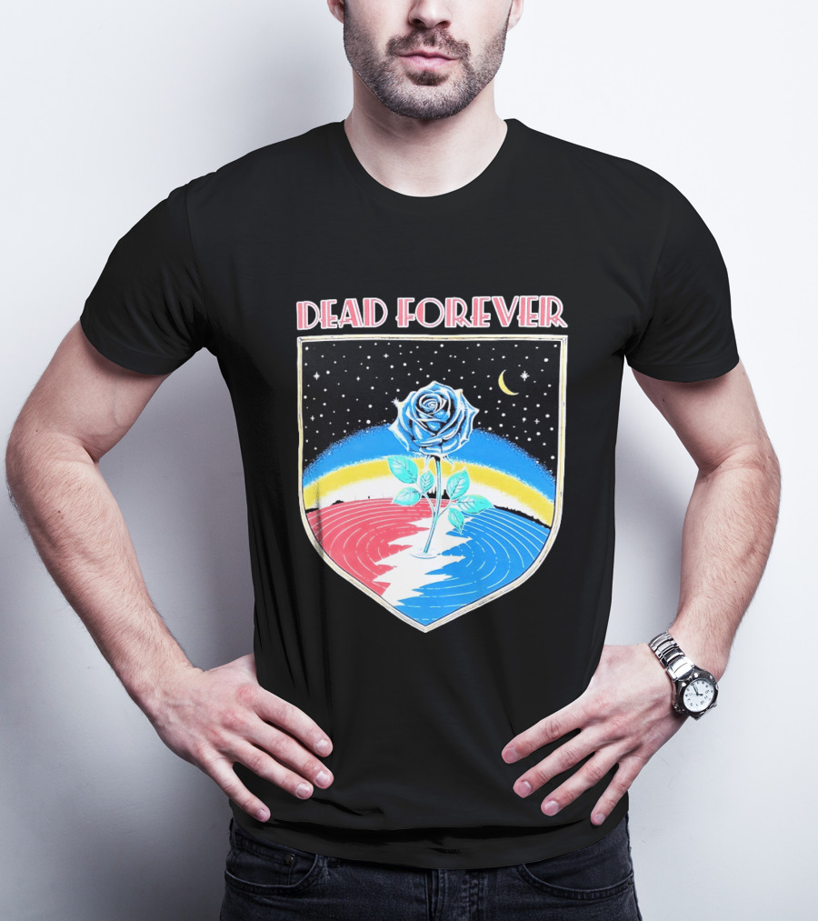 Grateful Dead Forever Rose Skull Rainbow Night Sky Moon Dead60 T-Shirt