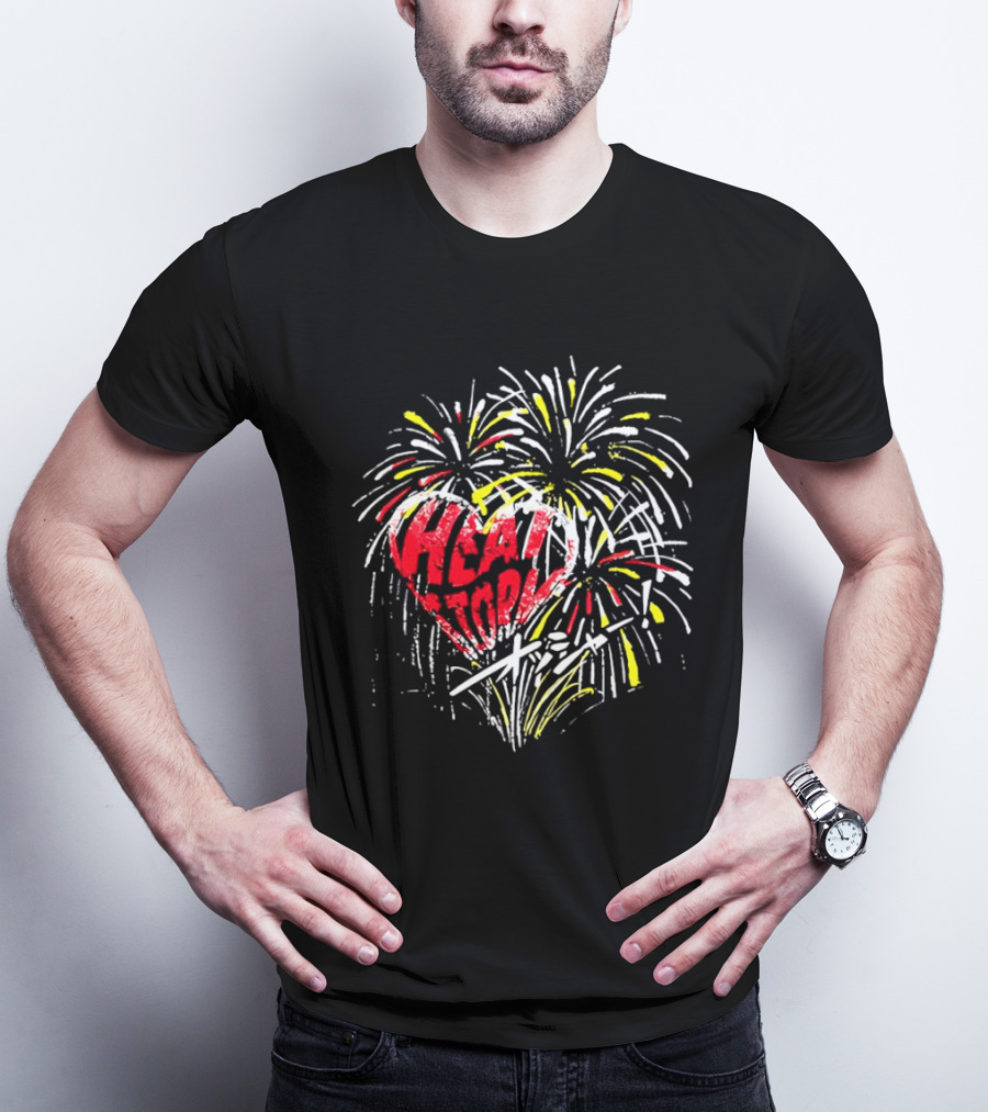 Heat Tokyo Firework Heart Japanese Display T-Shirt