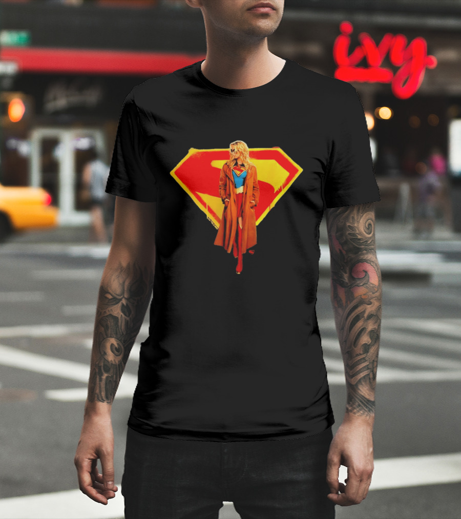 Supergirl 2026 Movie Iconic Superhero Emblem Heroine Coat T-Shirt