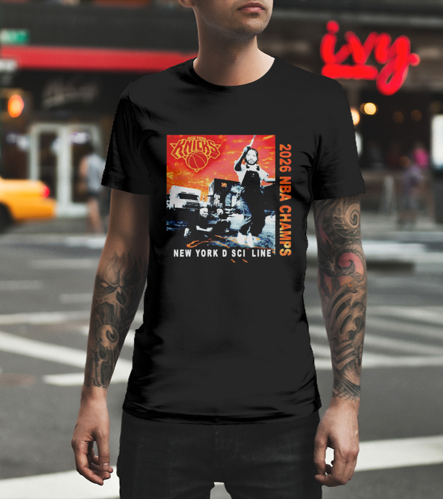 New York Knicks 2026 NBA Champs New York Discipline Rap Album T-Shirt