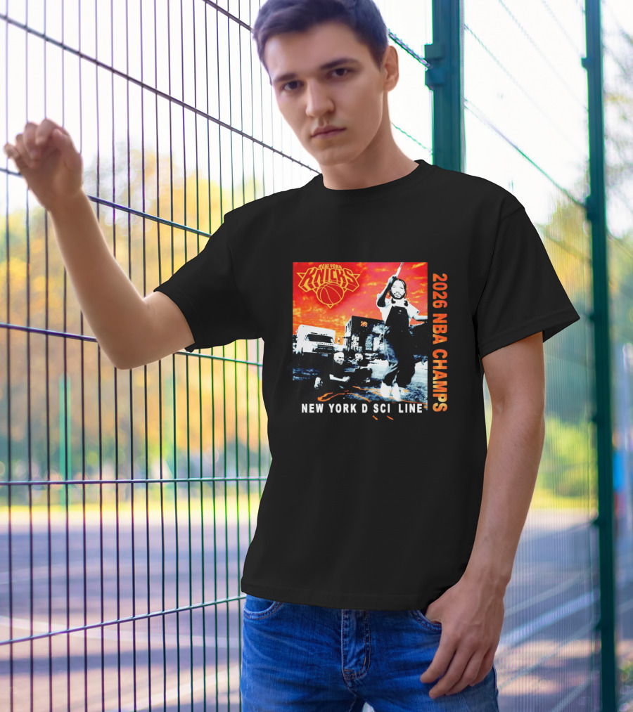 New York Knicks 2026 NBA Champs New York Discipline Rap Album T-Shirt
