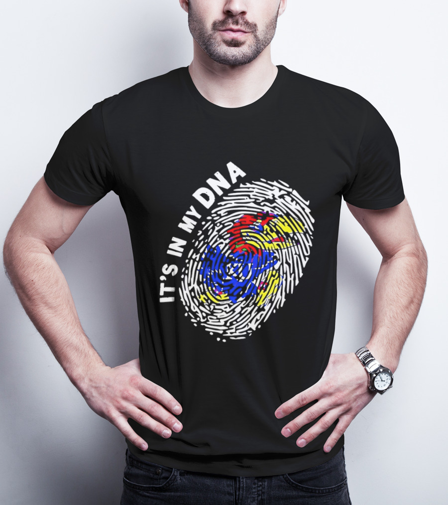 Kansas Jayhawks It's In My DNA Fingerprint T-Shirt
