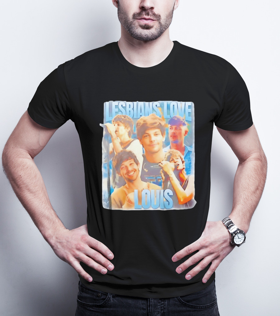 Lesbians Love Louis Tomlinson Faces T-Shirt