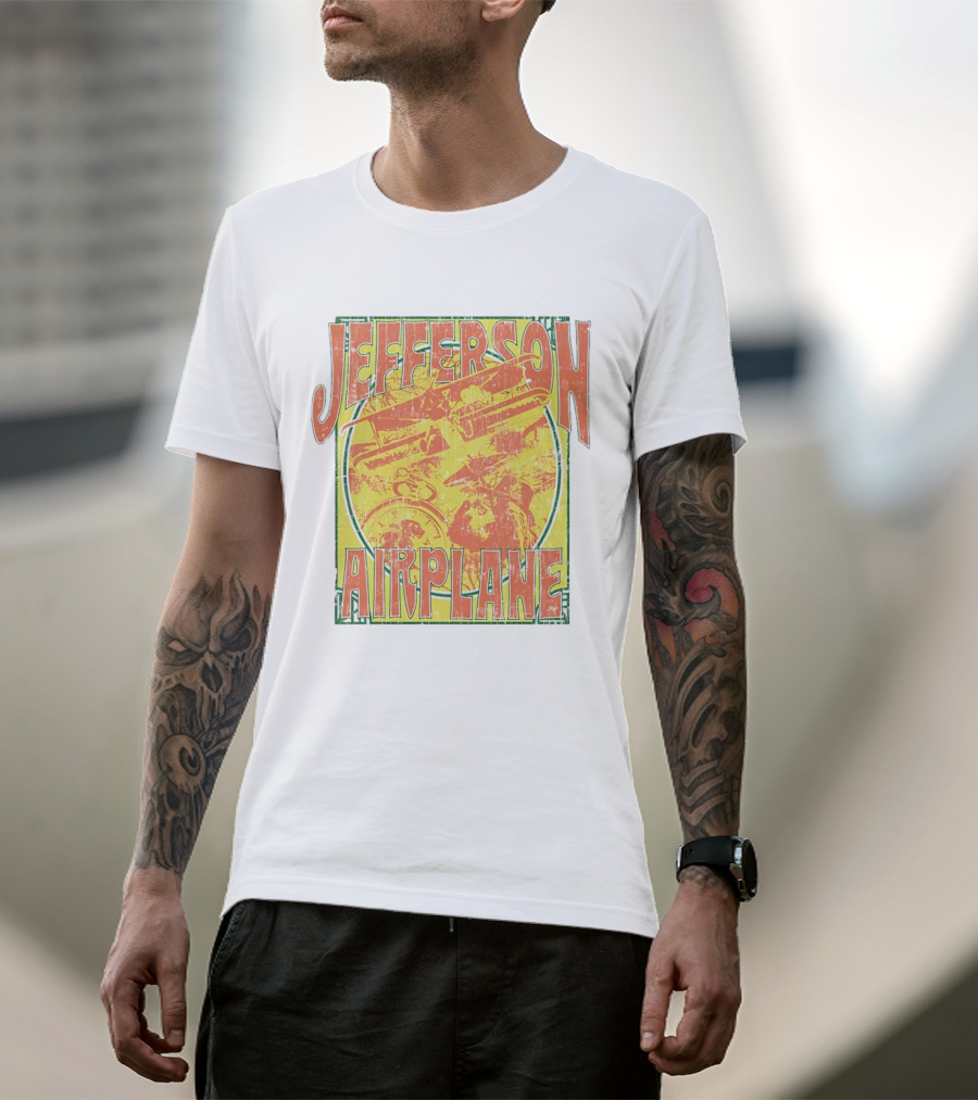Jefferson Airplane Distressed Vintage Band Art Psychedelic 60s T-Shirt