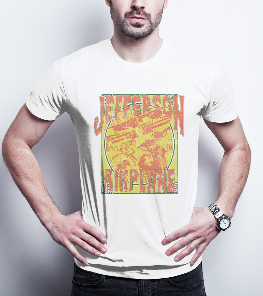 Jefferson Airplane Distressed Vintage Band Art Psychedelic 60s T-Shirt
