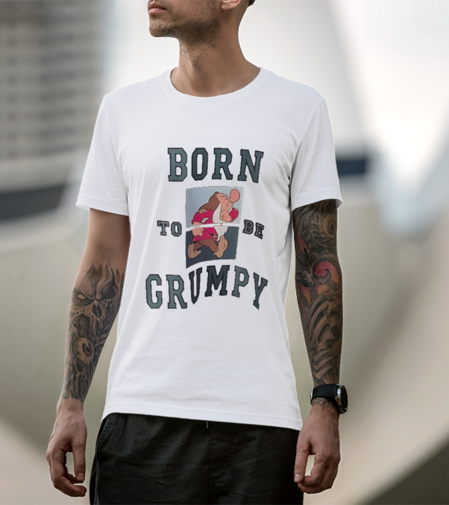 Born To Be Grumpy Dwarf Character With Red Outfit T-Shirt