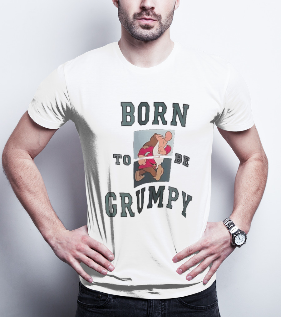 Born To Be Grumpy Dwarf Character With Red Outfit T-Shirt