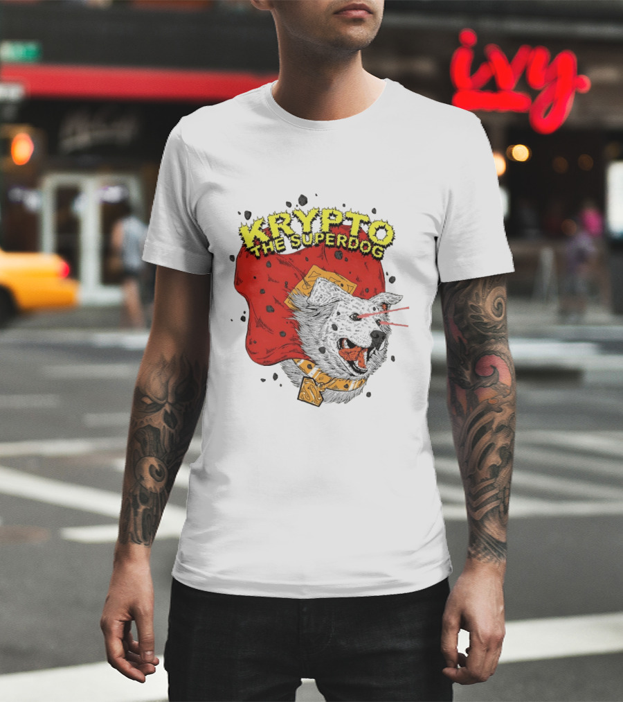 Krypto The Superdog DC Comics Superman Cape Laser Eyes T-Shirt
