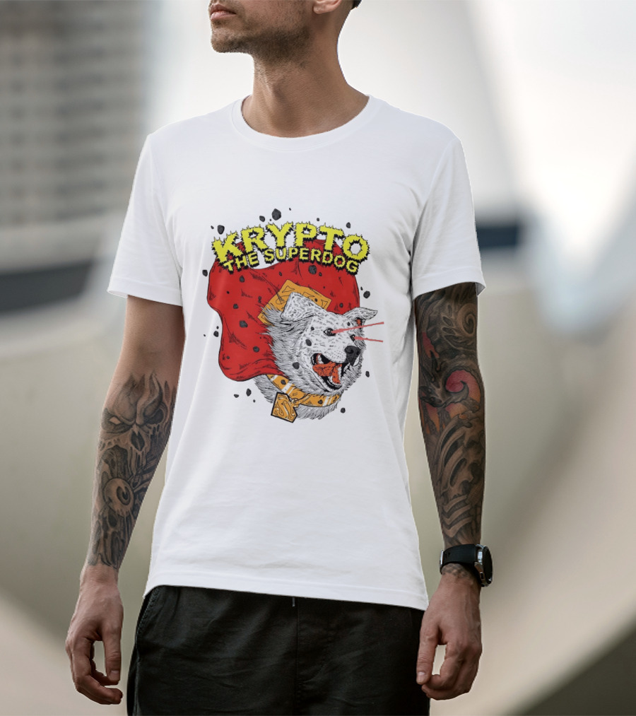 Krypto The Superdog DC Comics Superman Cape Laser Eyes T-Shirt
