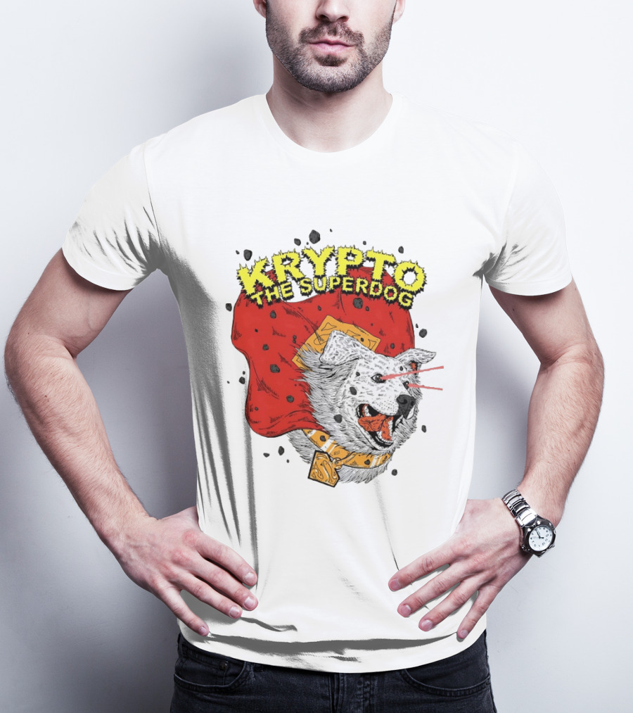 Krypto The Superdog DC Comics Superman Cape Laser Eyes T-Shirt