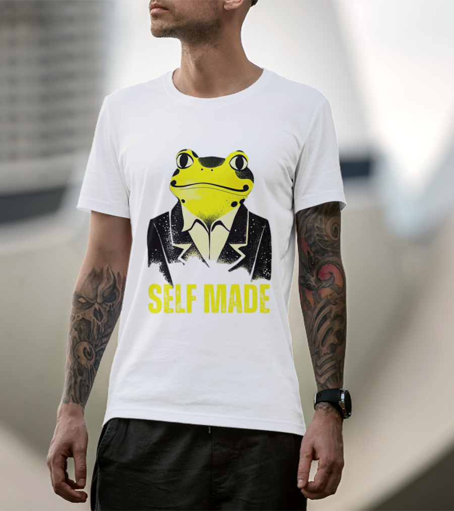 Frog In Business Suit Self Made T-Shirt