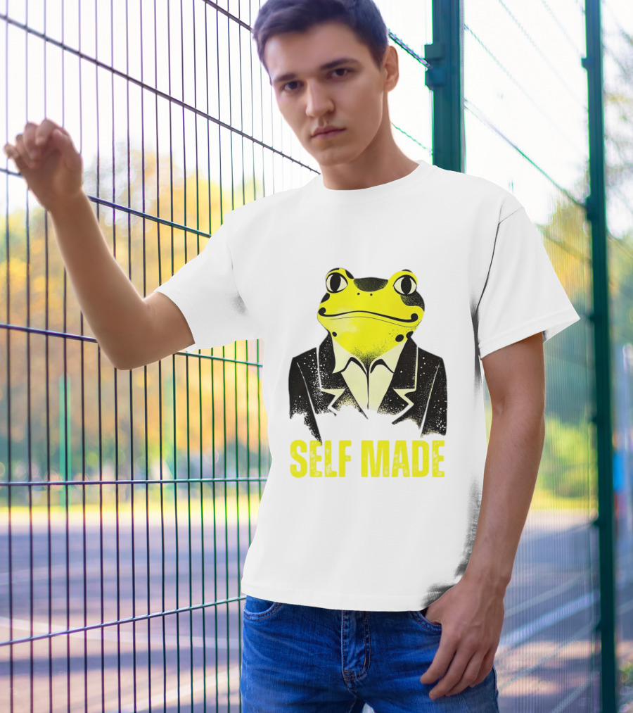 Frog In Business Suit Self Made T-Shirt