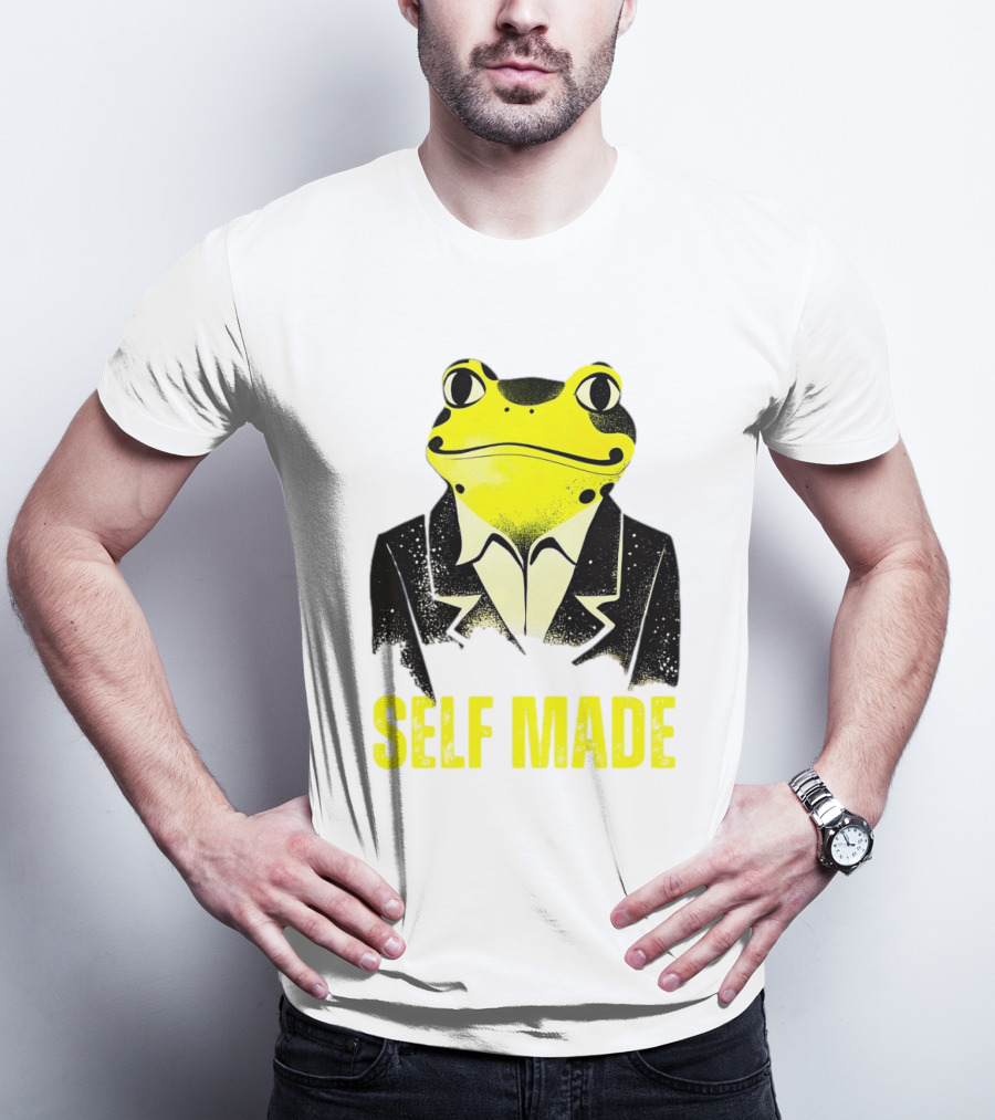 Frog In Business Suit Self Made T-Shirt