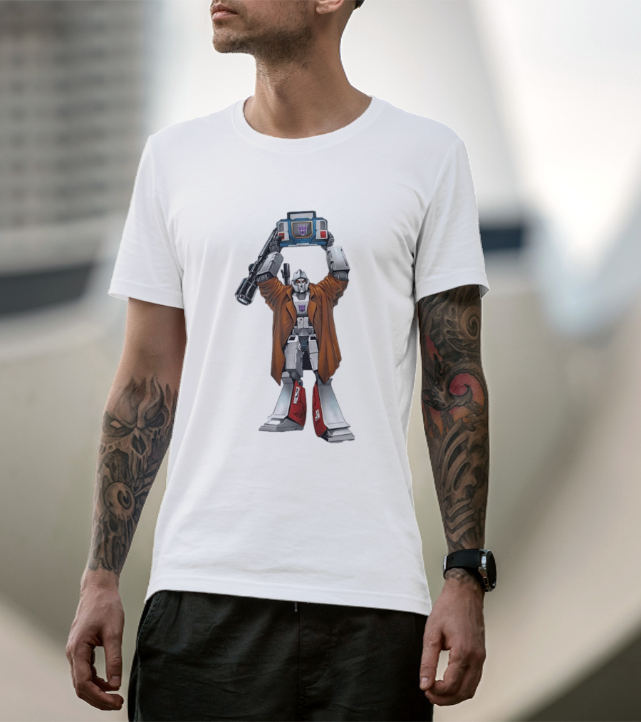 Megatron Lifting Soundwave 80s Transformers Decepticon T-Shirt