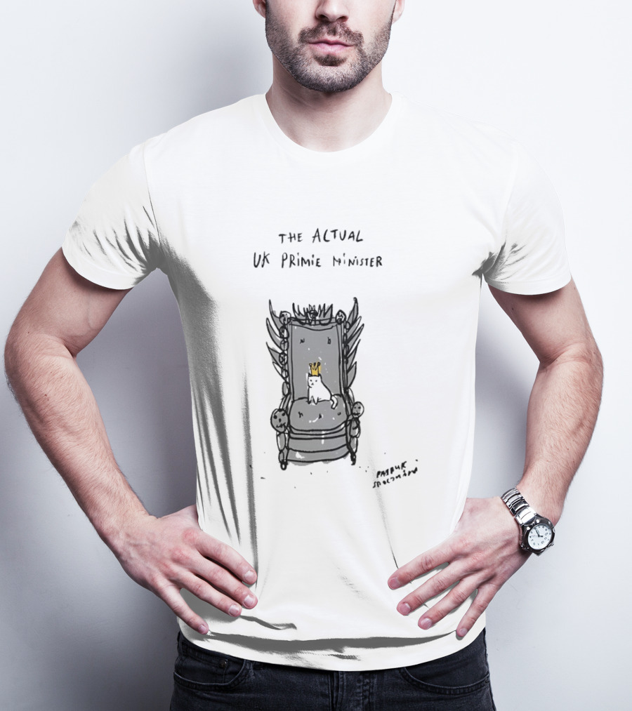 The Actual UK Prime Minister King Of Cat Throne Andrew Stevenson T-Shirt