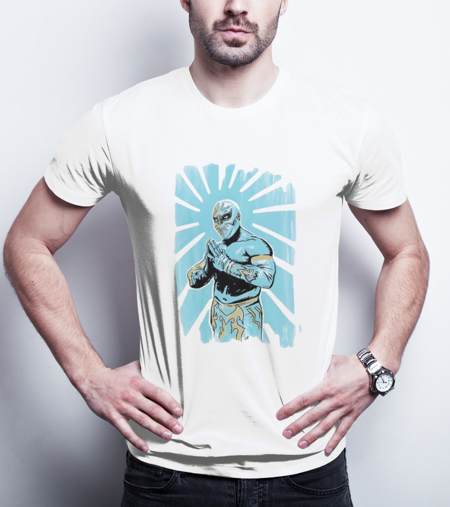 Místico Lucha Libre Wrestler CMLL Wrestling Masked Starburst T-Shirt