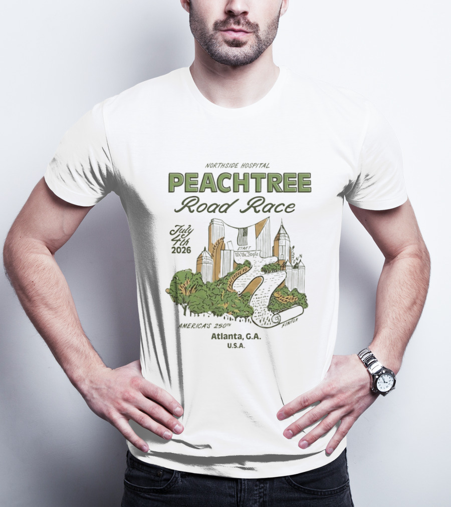 Northside Hospital Peachtree Road Race July 4 2026 America's 250th Atlanta GA USA T-Shirt