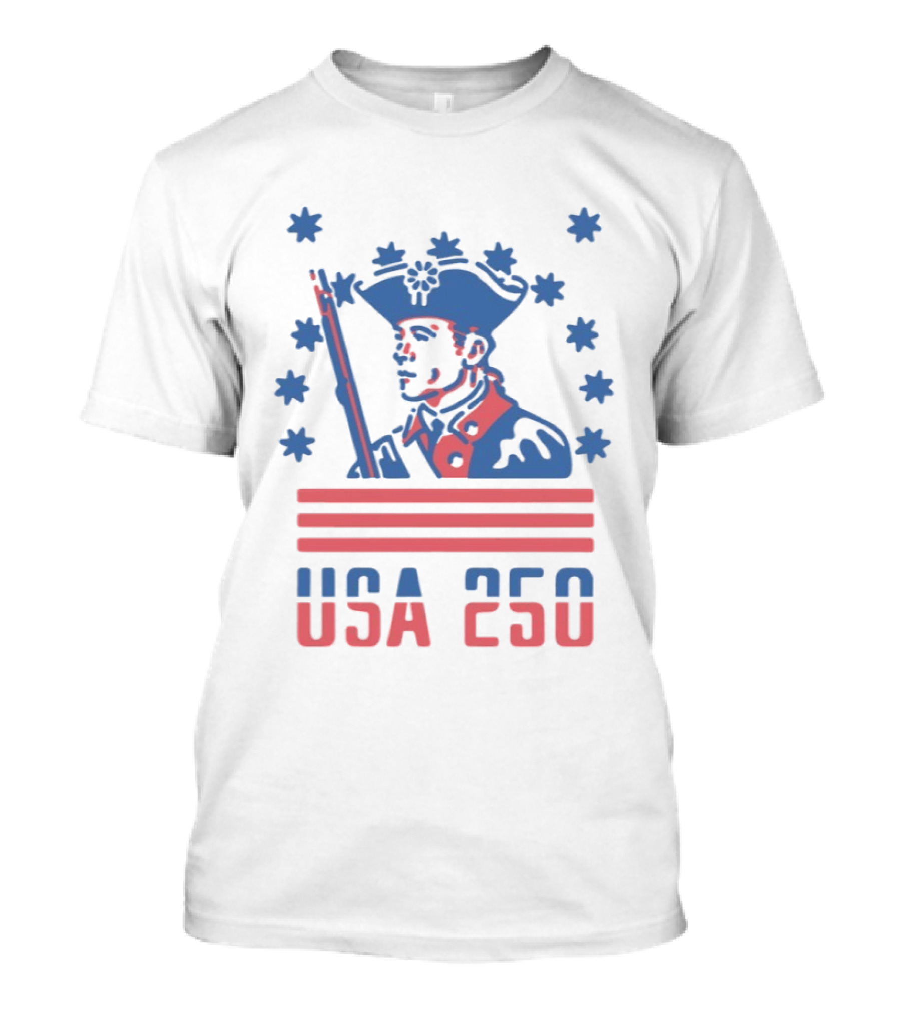 USA 250 American Revolutionary War Soldier Stars And Stripes T-Shirt