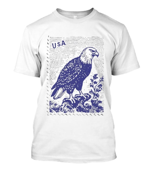 USA Bald Eagle Stamp Patriotic T-Shirt