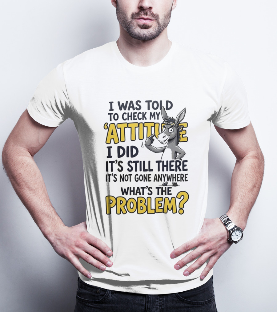 I Was Told To Check My Attitude I Did It's Still There It's Not Gone Anywhere What's The Problem T-Shirt