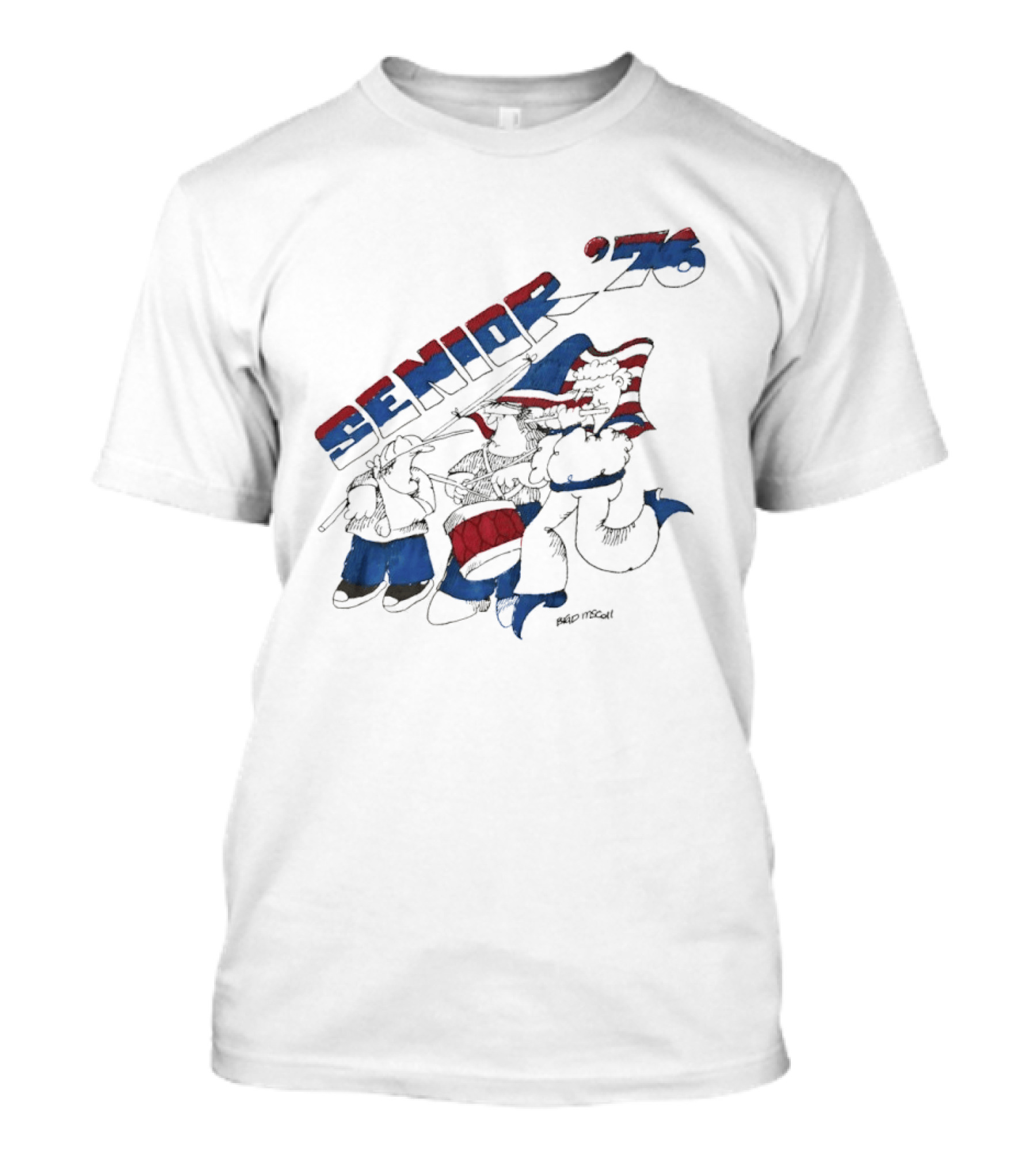 Senior 76 Brad Mccoll 1976 Bicentennial Celebration T-Shirt