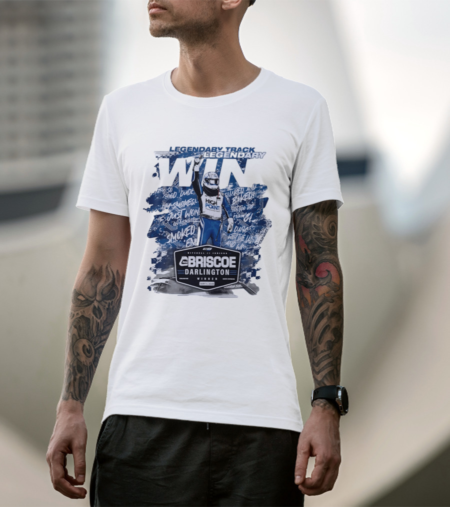 Legendary Track Legendary Win Chase Briscoe Darlington Winner Sept 1 2024 Smoked Em T-Shirt