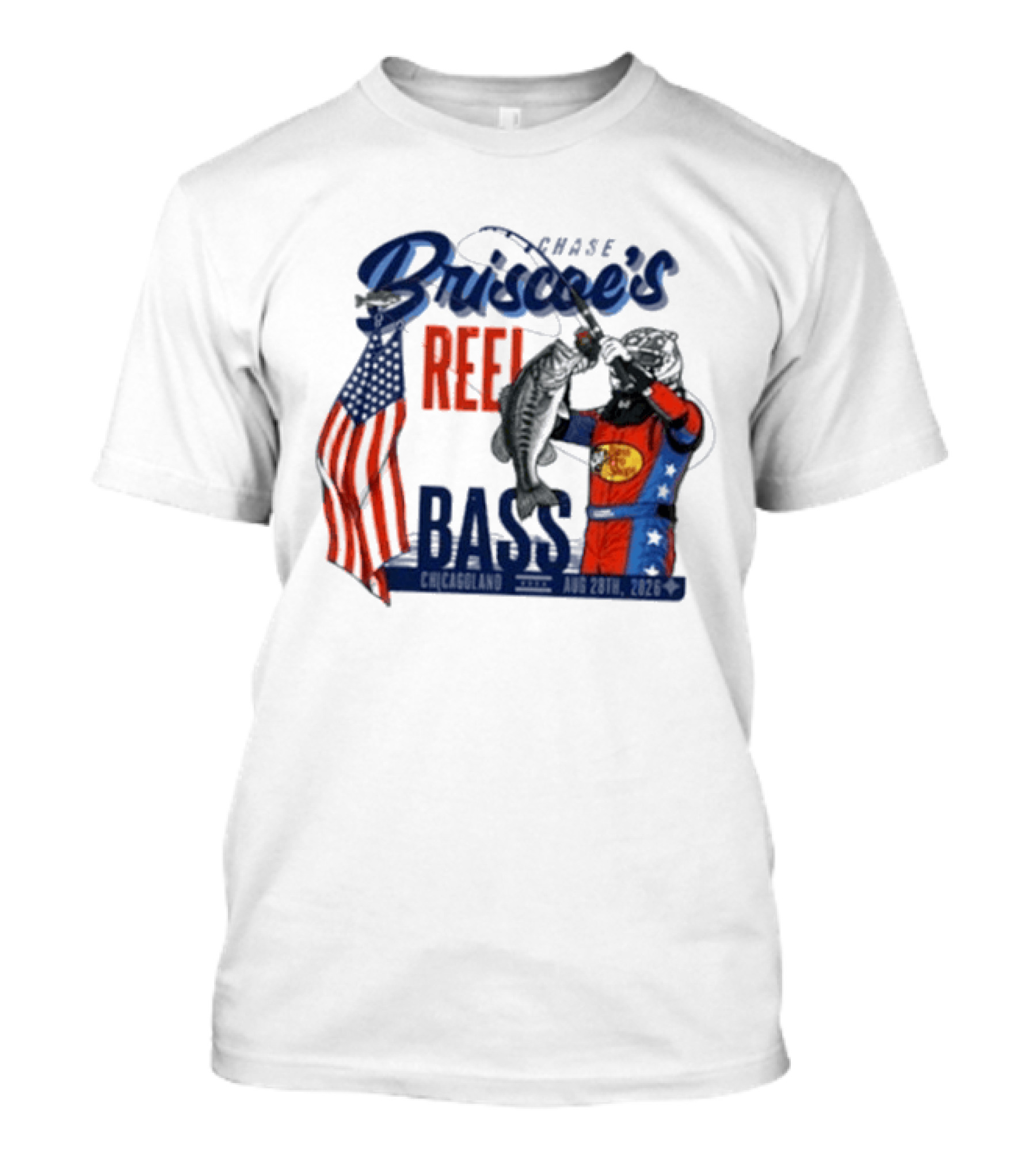 Chase Briscoe's Reel Bass Pro Shops Chicagoland Aug 28th 2026 T-Shirt