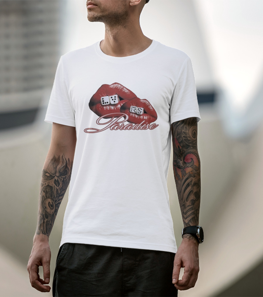 Isaiah Falls LVRS Paradise Red Lips Dice T-Shirt