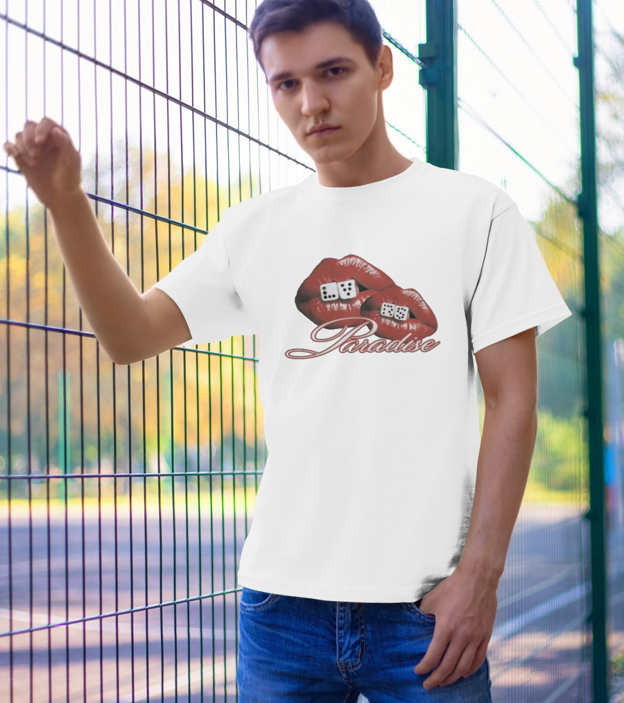 Isaiah Falls LVRS Paradise Red Lips Dice T-Shirt