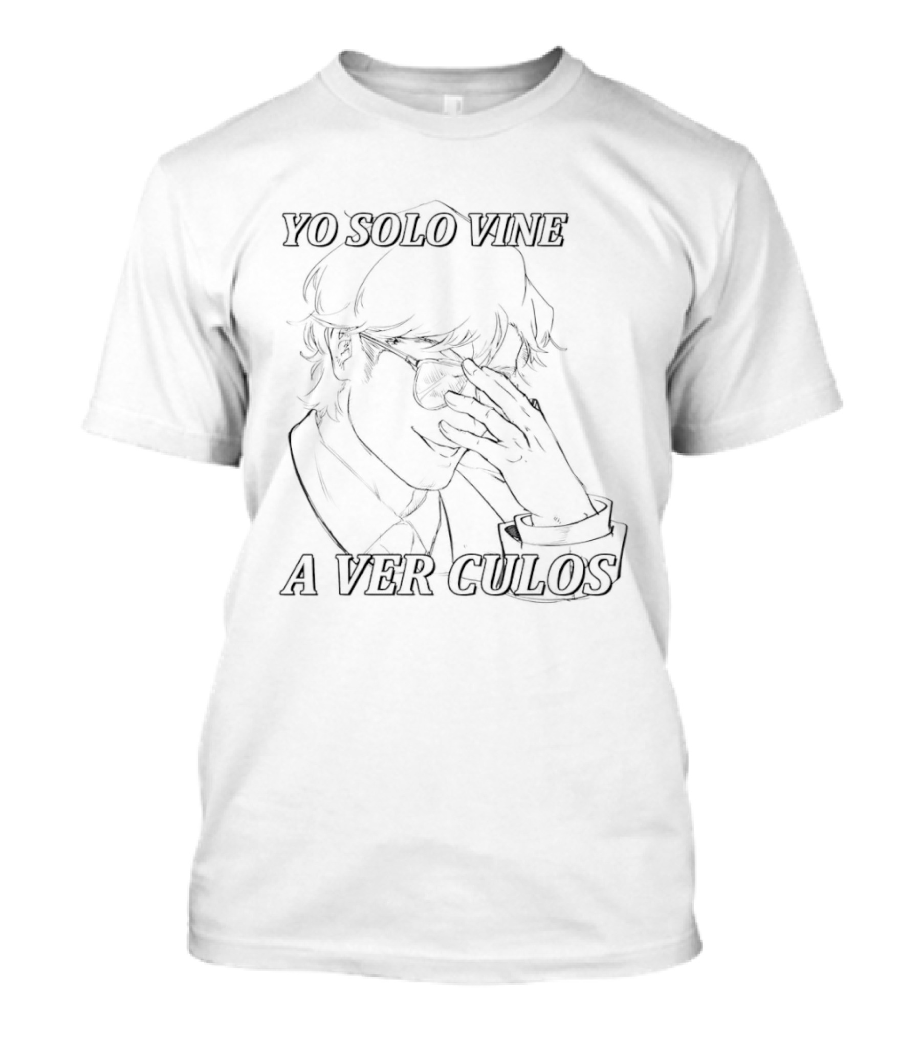 Javier Milei Yo Solo Vine A Ver Culos Facepalm Sketch T-Shirt