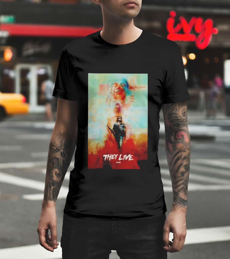They Live John Nada Sci Fi Surreal Movie Film T-Shirt