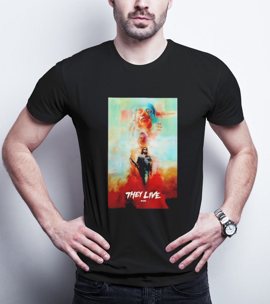 They Live John Nada Sci Fi Surreal Movie Film T-Shirt