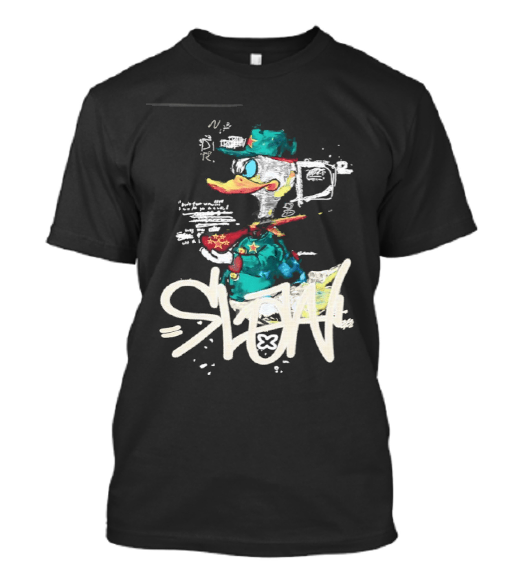 Donald Duck Soldier Streetwear DR D2 Fashion T-Shirt