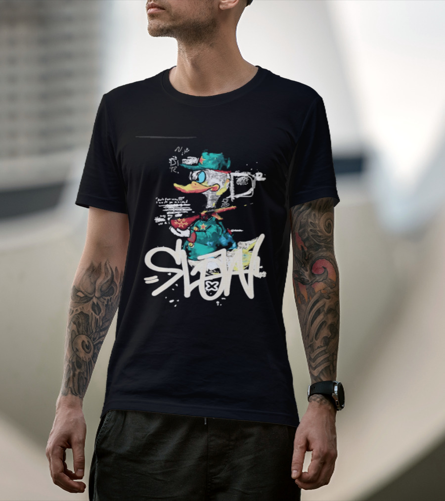 Donald Duck Soldier Streetwear DR D2 Fashion T-Shirt
