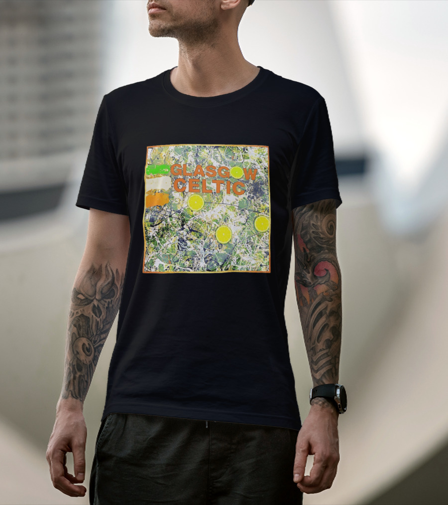 Glasgow Celtic Lime Splash Art With Citrus Accents T-Shirt